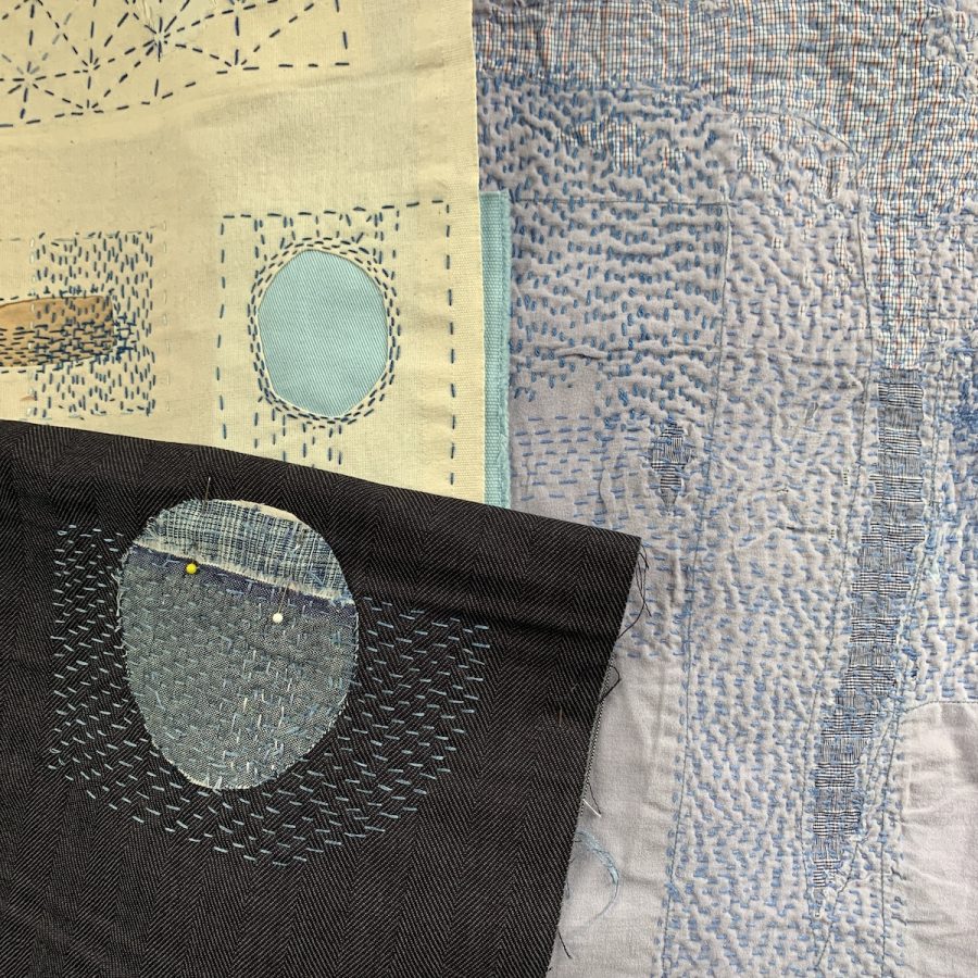 Celia Pym patching and stitching at Loop London – LoopKnitlounge