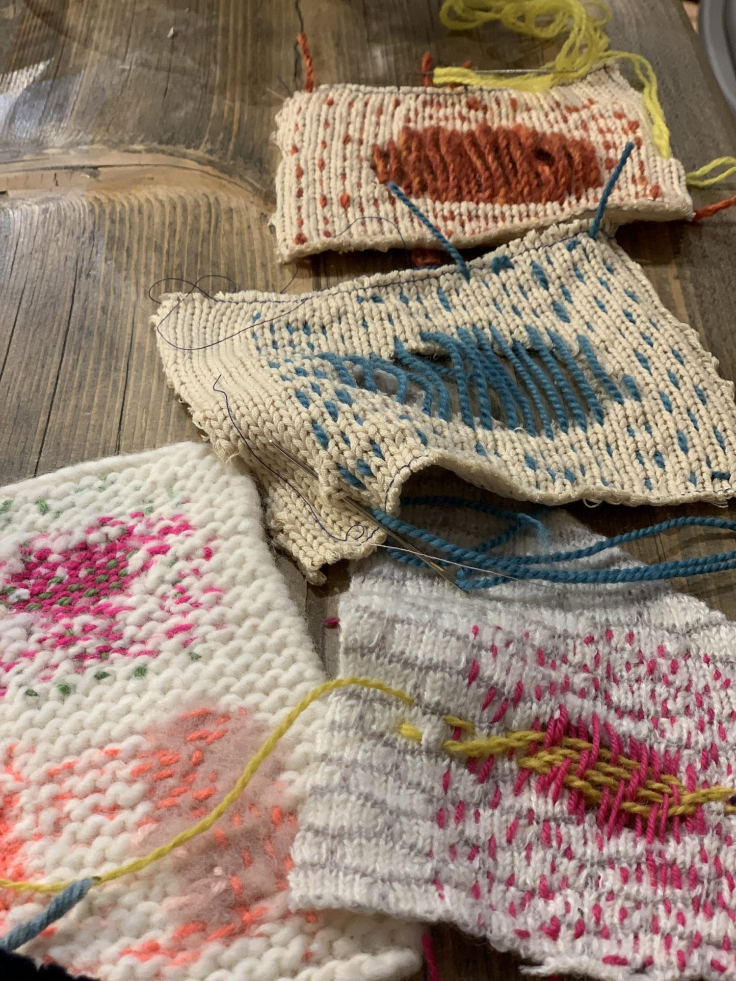 Celia Pym mending at Loop London 2 – LoopKnitlounge